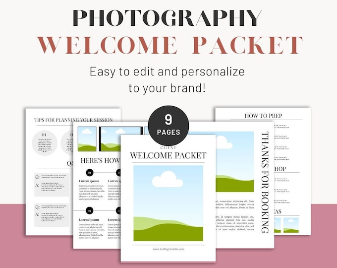 Photography Client Welcome Guide Booklet, Photography Canva Template ...