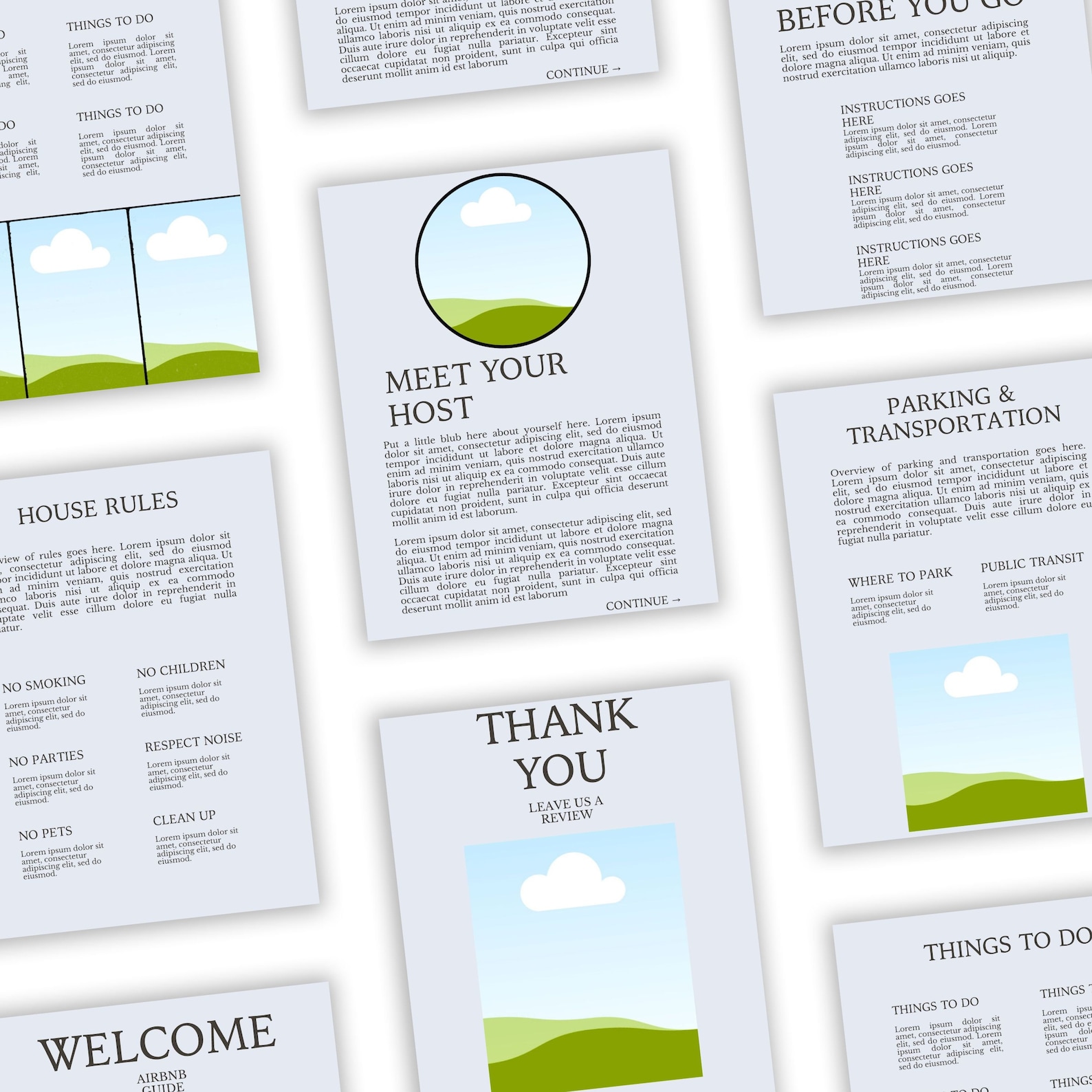 AIRBNB Welcome Guide Template Canva Template VRBO Welcome - Etsy