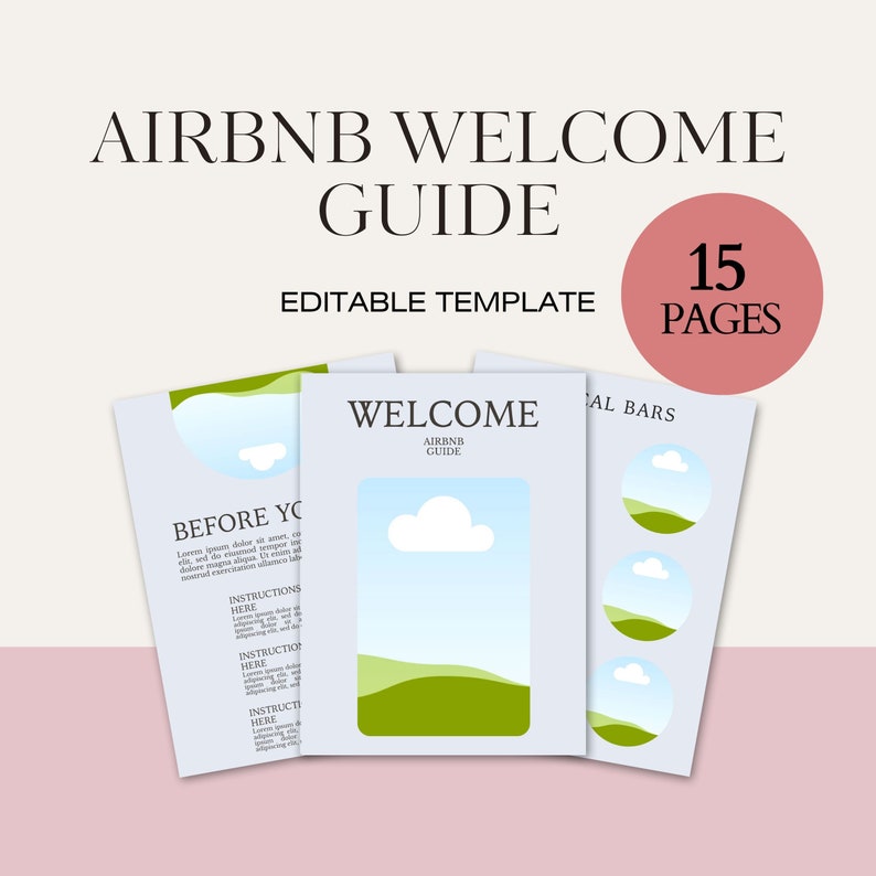 AIRBNB Welcome Guide Template Canva Template VRBO Welcome - Etsy