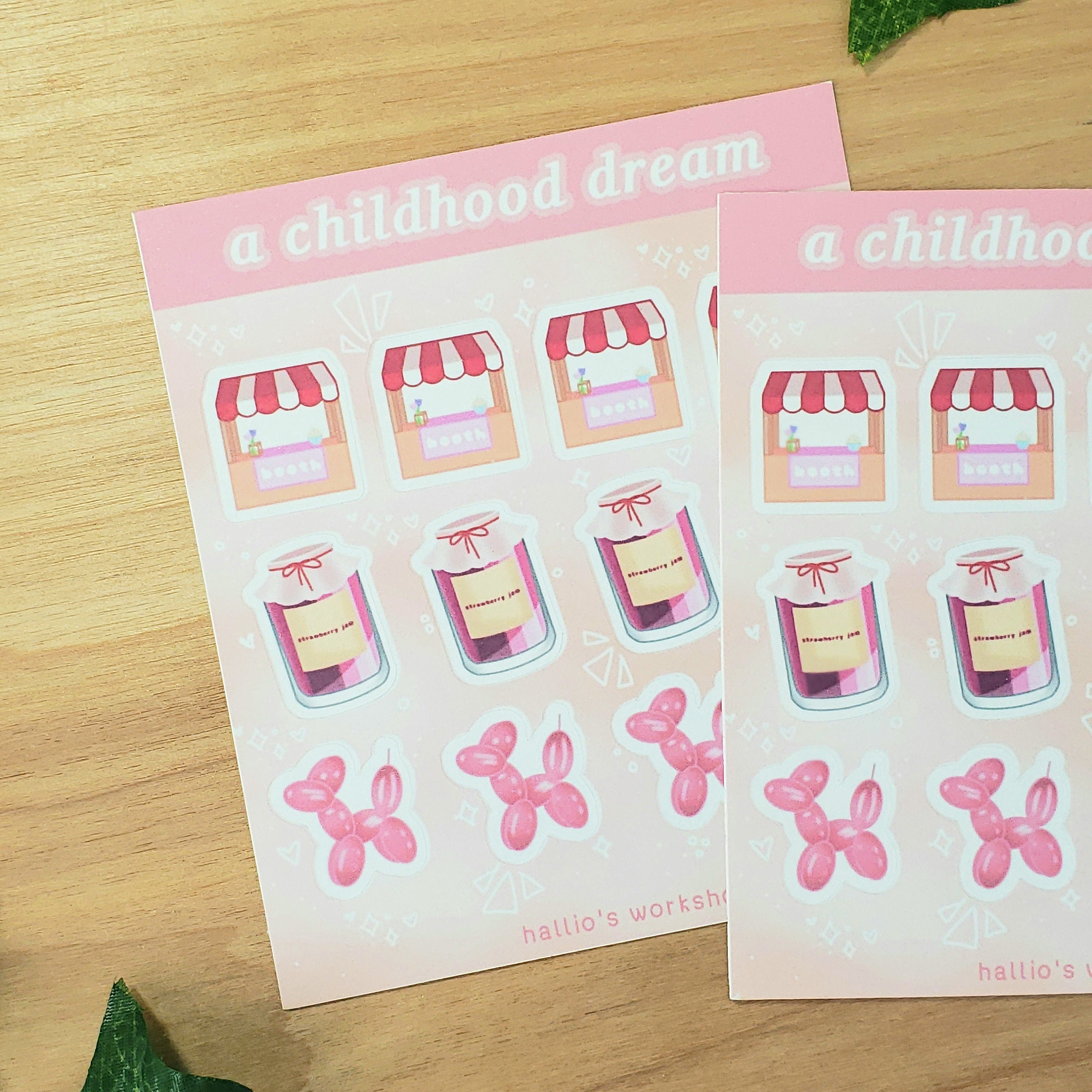 A Childhood Dream Sticker Sheet - Etsy