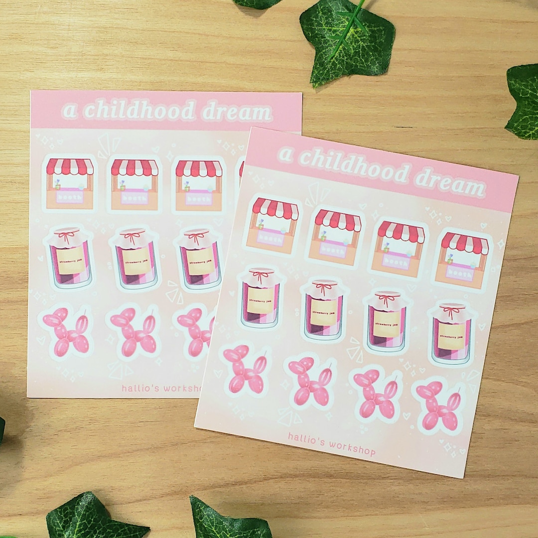 A Childhood Dream Sticker Sheet - Etsy