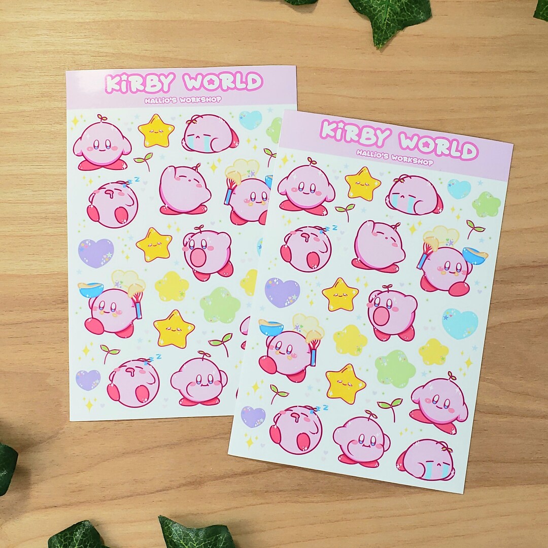 Kirby World Sticker Sheet - Etsy