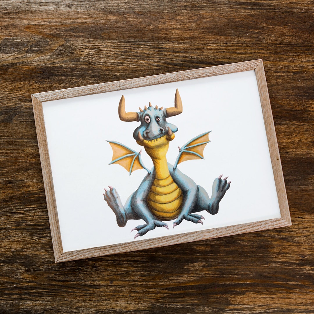 Eldritch the Sage Dragon Art Print Mystical Elder Dragon Wall Art Decor ...