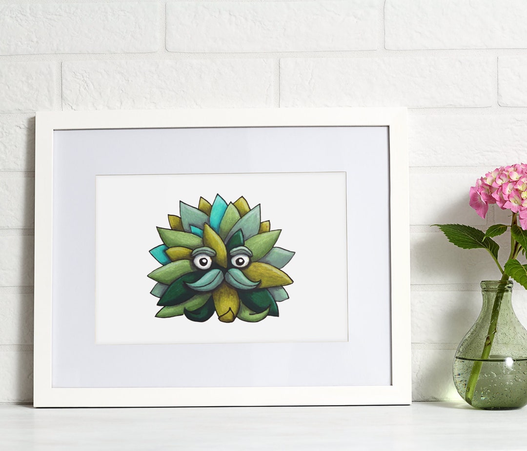 Fuzzy Monster Art Print - Peeko the Leafy Sprite, for Kids' Room ...