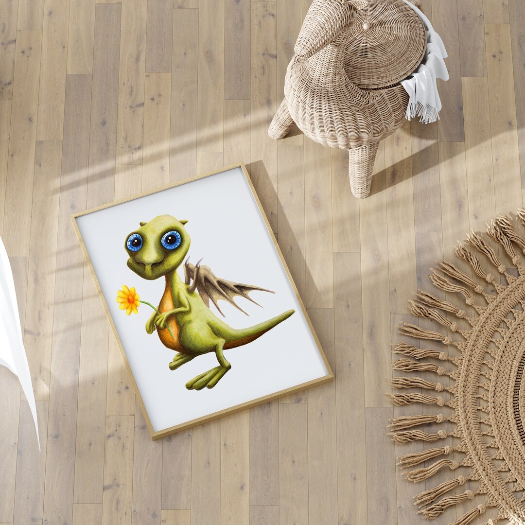 Blossom the Spring Garden Dragon – Fantasy Art Print - Fantasy Spring ...