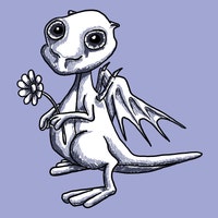 Fuchsia the Mini Dragon – Fantasy Art Print - Cute Mythical Creature ...