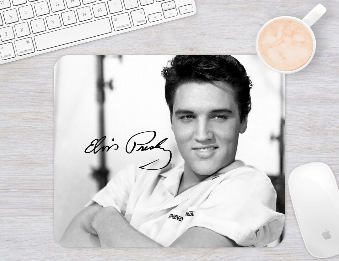 Elvis in Black N White Mouse Pad - Etsy