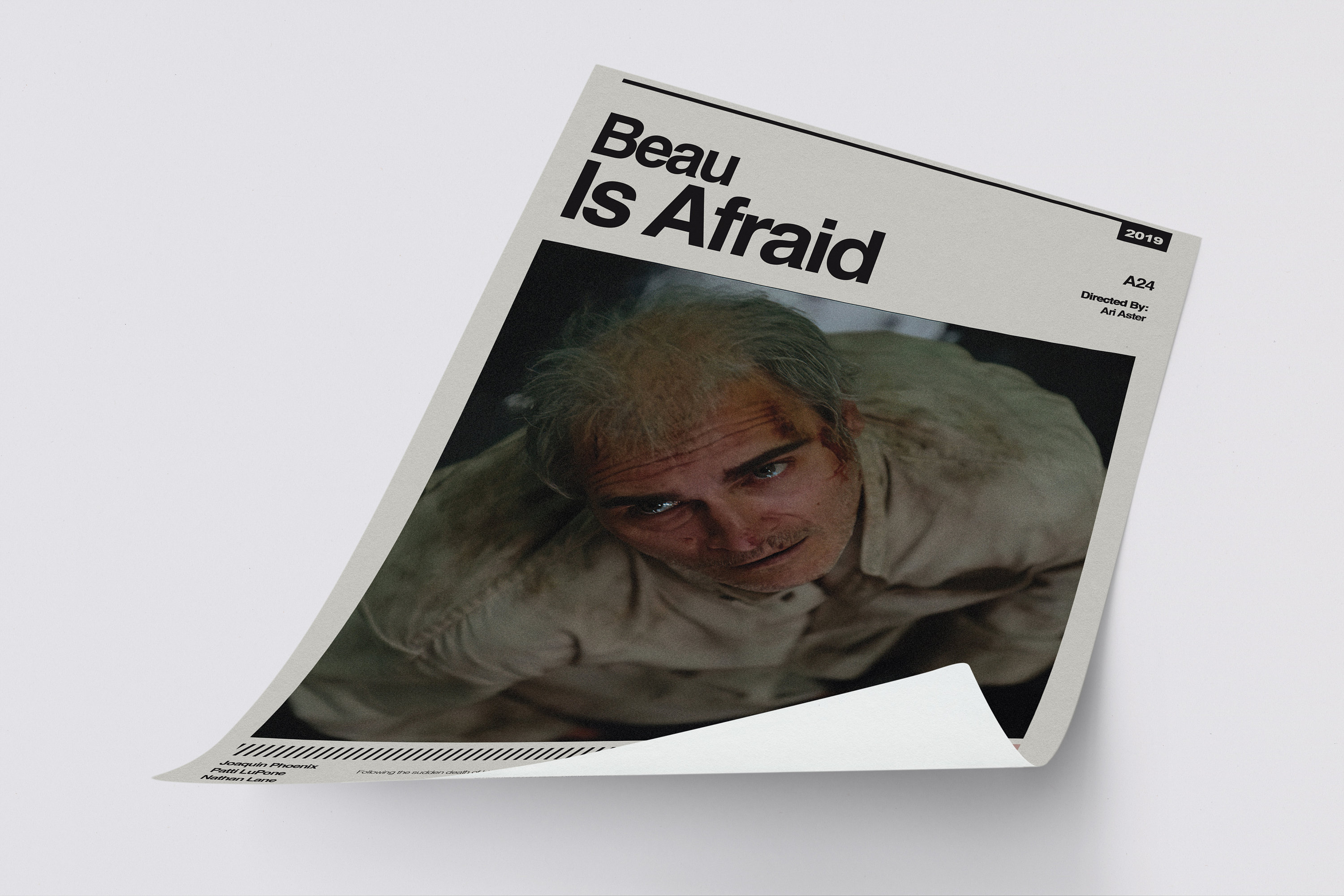 Beau is Afraid Vintage Movie Poster - Ari Aster - Joaquin Phoenix ...