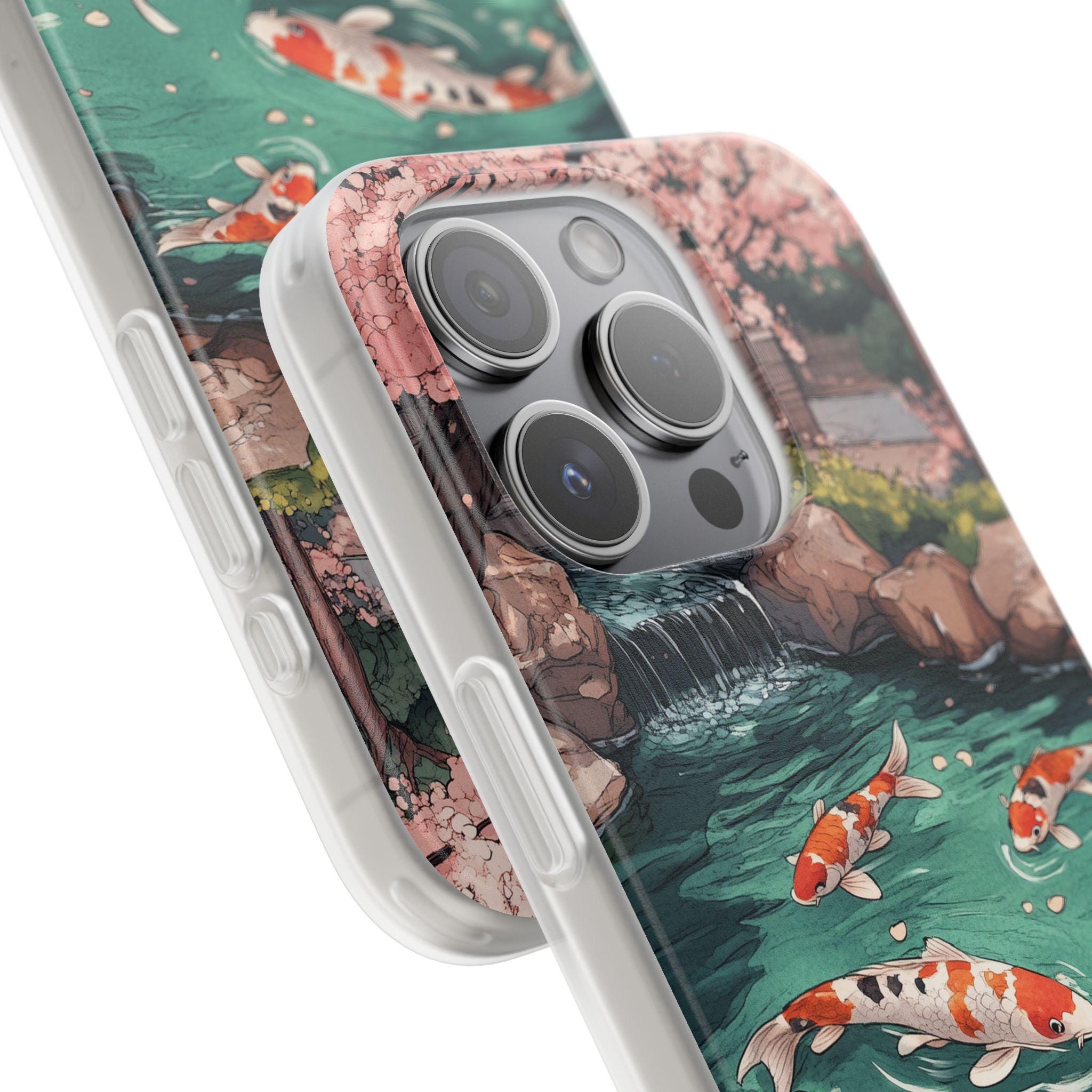 Studio Ghibli Inspired Koi Fish Pond Phone Case Anime Art Lovers Phone ...