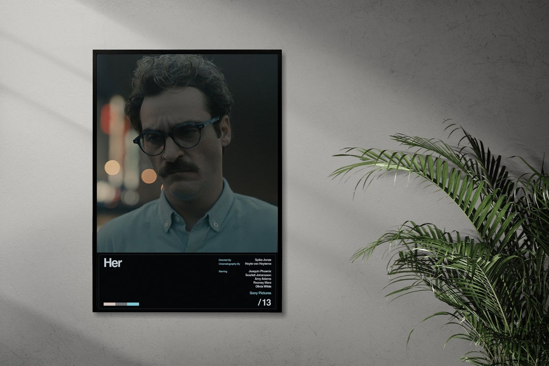 Her Movie Poster - Retro Minimalist Poster Art - Vintage Art - Wall ...