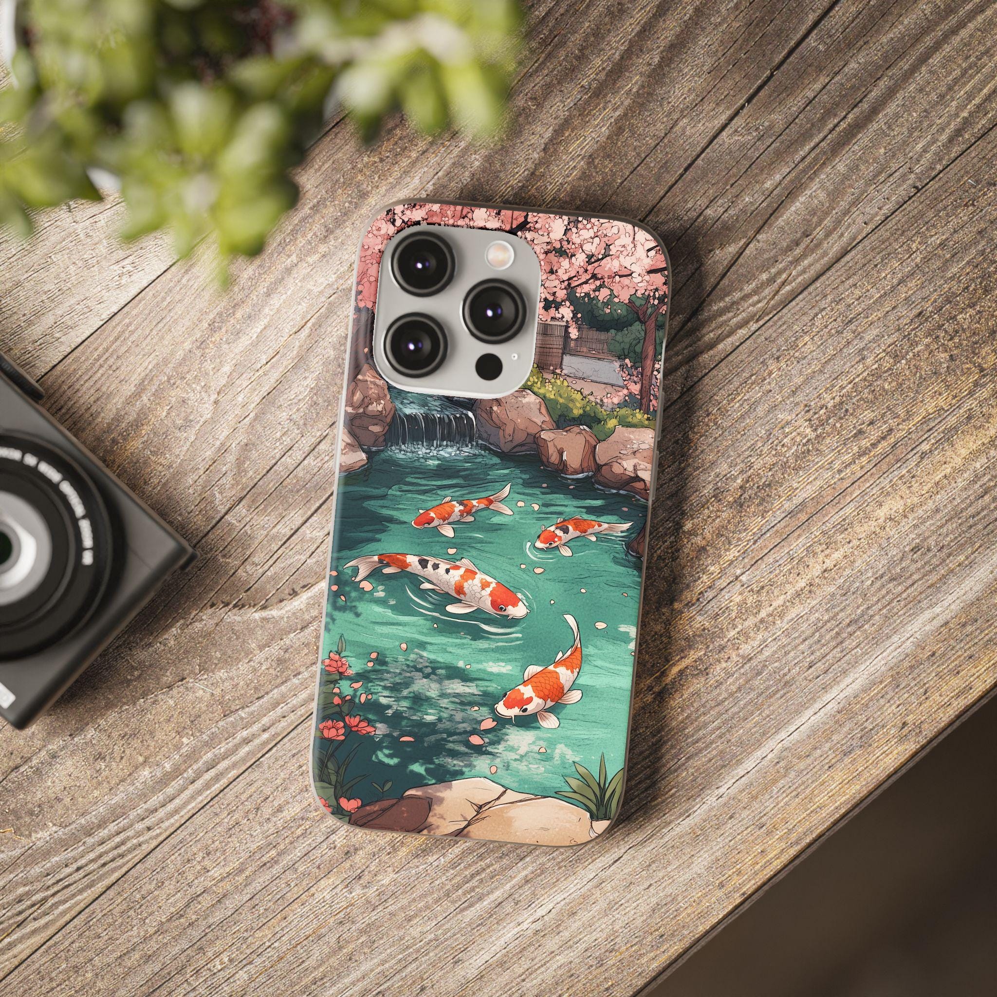 Studio Ghibli Inspired Koi Fish Pond Phone Case Anime Art Lovers Phone ...