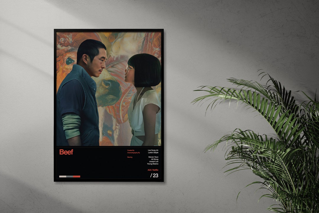 Beef Tv Series Poster , A24 , Steven Yeun , Ali Wong Retro Poster Art ...