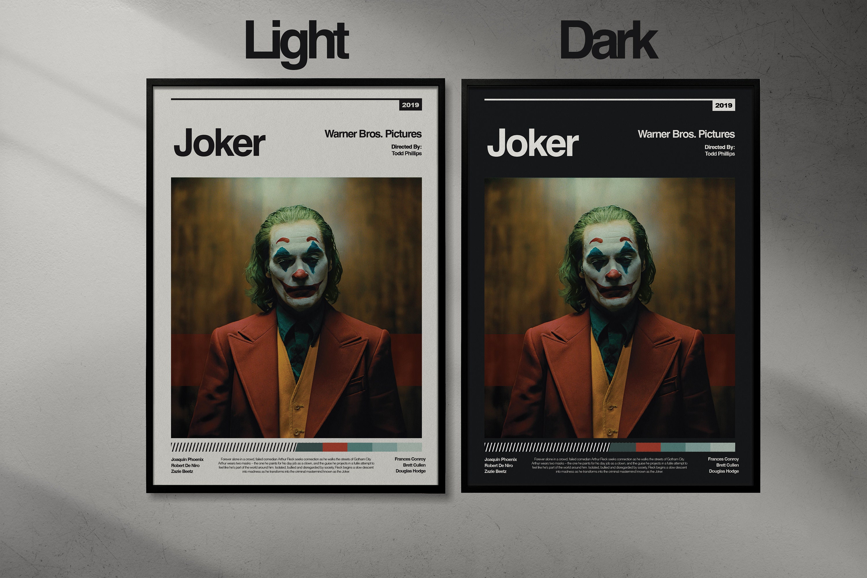 Joker Vintage Movie Poster - Crime Drama - Joaquin Phoenix - Retro Art ...