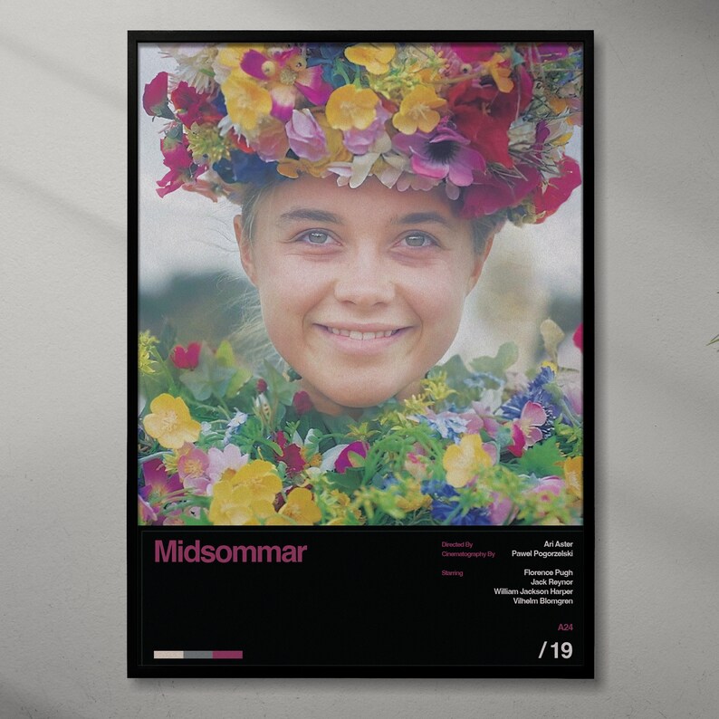 Midsommar Movie Poster - Retro Minimalist Poster Art - A24 Poster ...