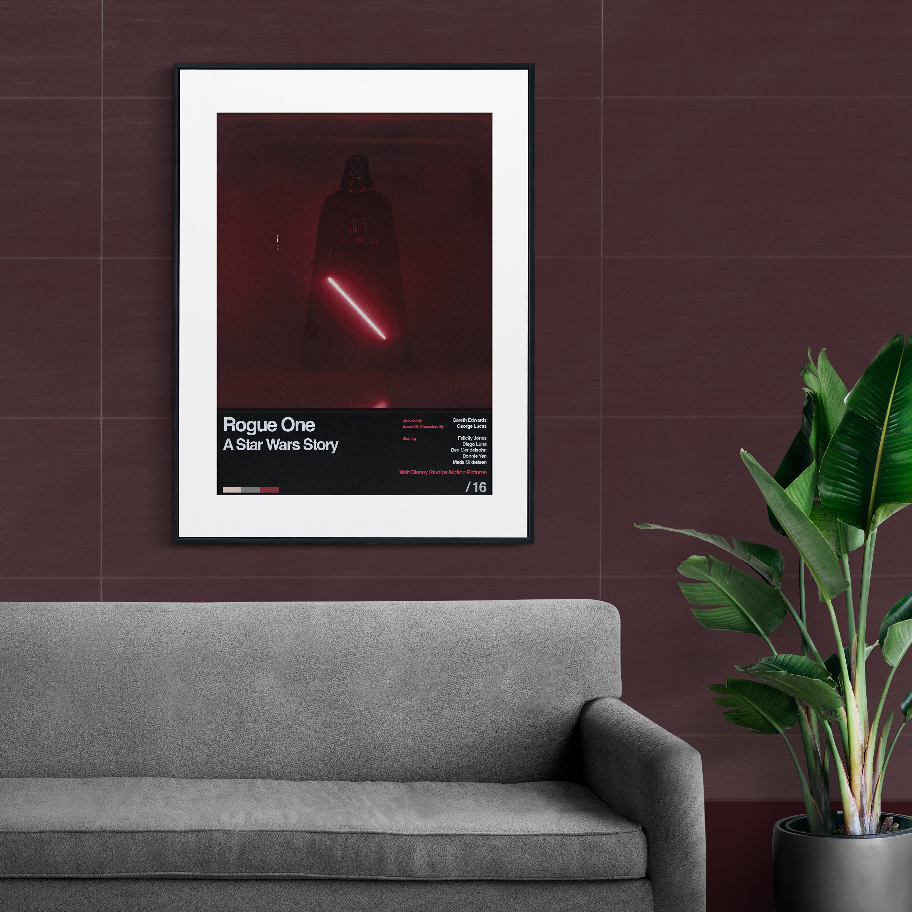 Rogue One A Star Wars Story Movie Poster Darth Vader - Etsy