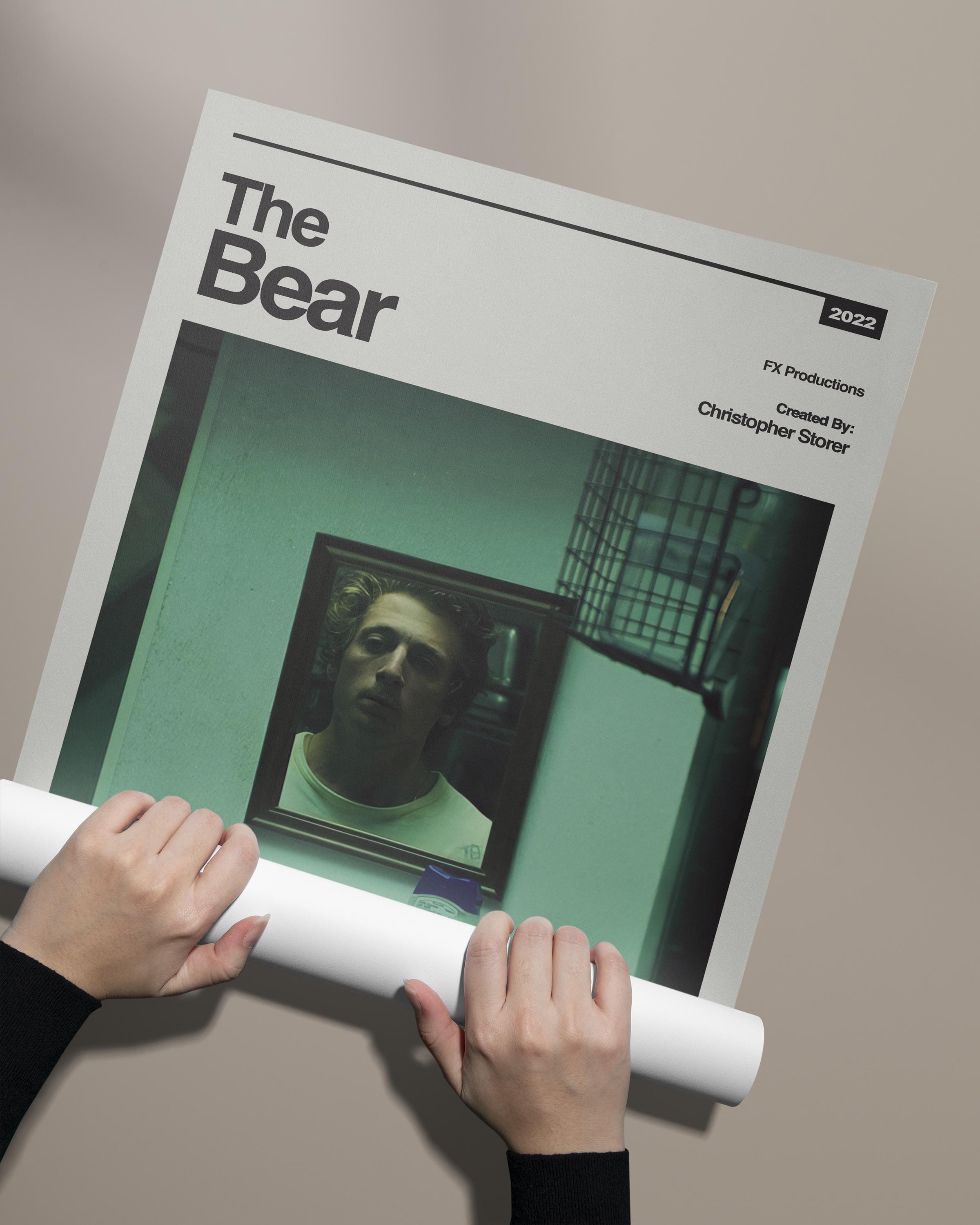 The Bear Retro TV Show Poster - Jeremy Allen White - Light & Dark ...