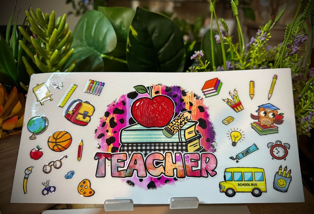 Teacher DTF Transfer High Quality Cup Transfer Cup Wrap No Heat ...