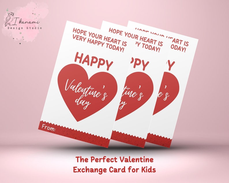 Printable Valentine's Day Classroom Exchange Tags/cards for Kids, Happy ...