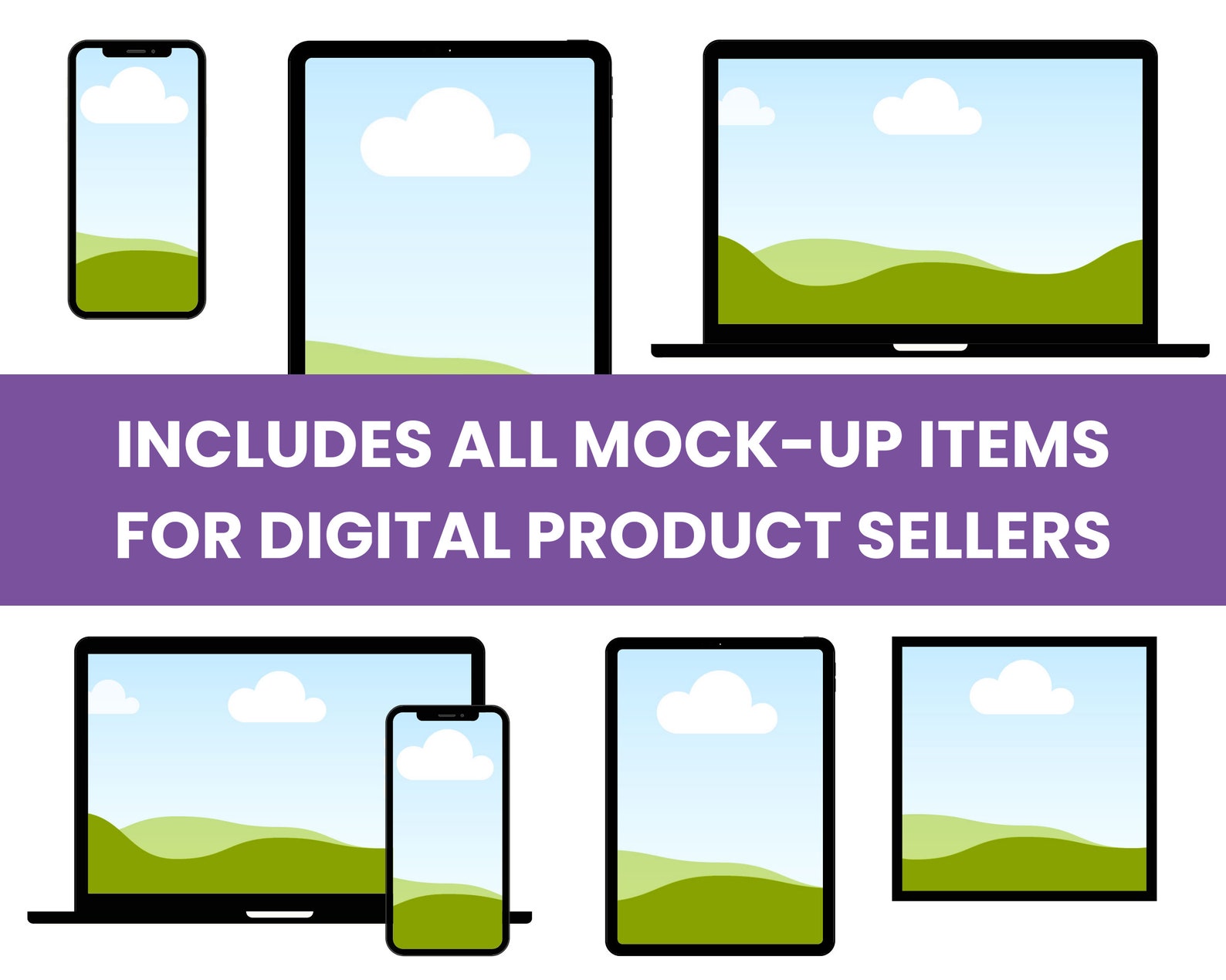 PLR, 40 Digital Mock-up Templates, Commercial Use, Editable Canva, PLR ...