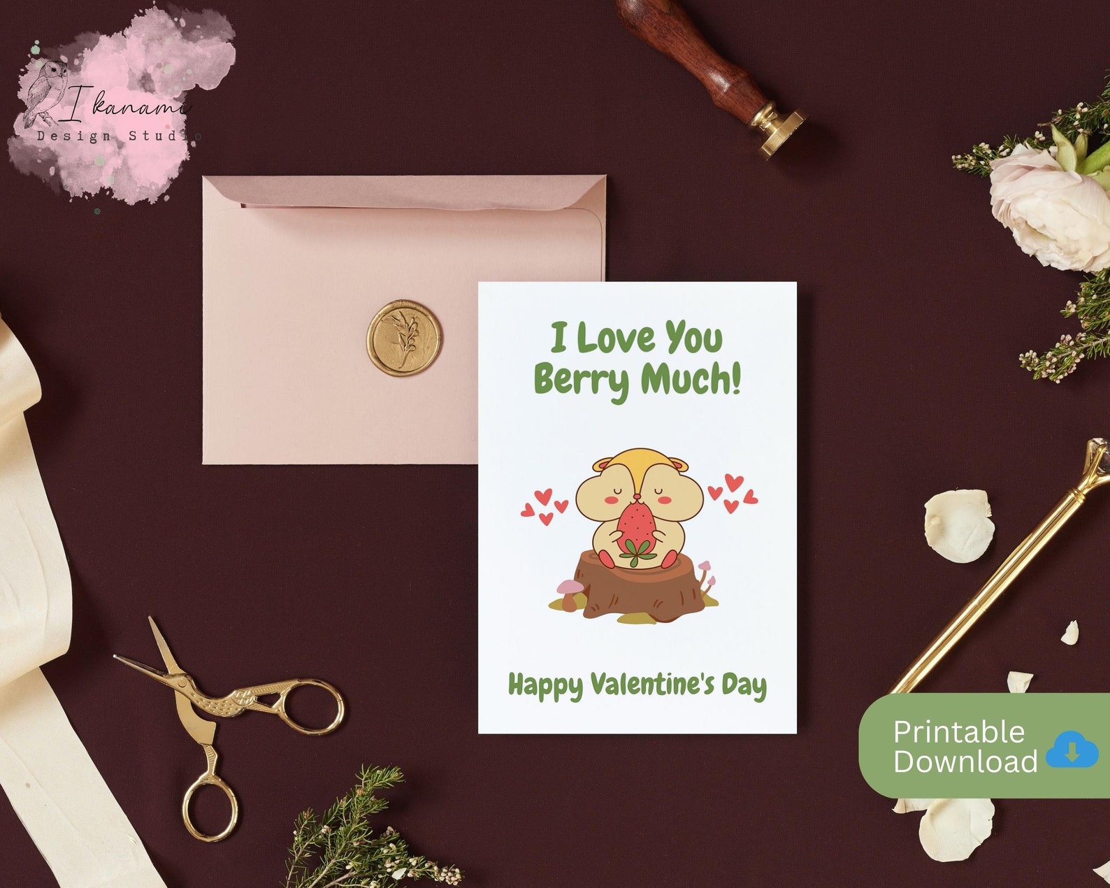 Printable, Funny Animal Pun, Valentine's Greeting Card, Instant Digital ...