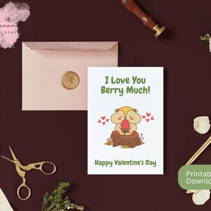 Printable, Funny Animal Pun, Valentine's Greeting Card, Instant Digital ...