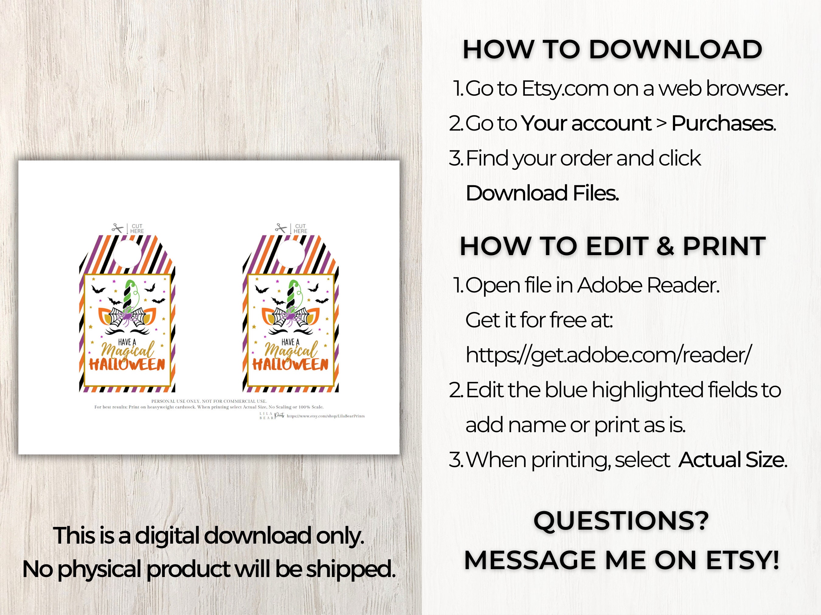 Halloween Favor Tags Printable, Unicorn Applesauce Tags, Kids Halloween ...