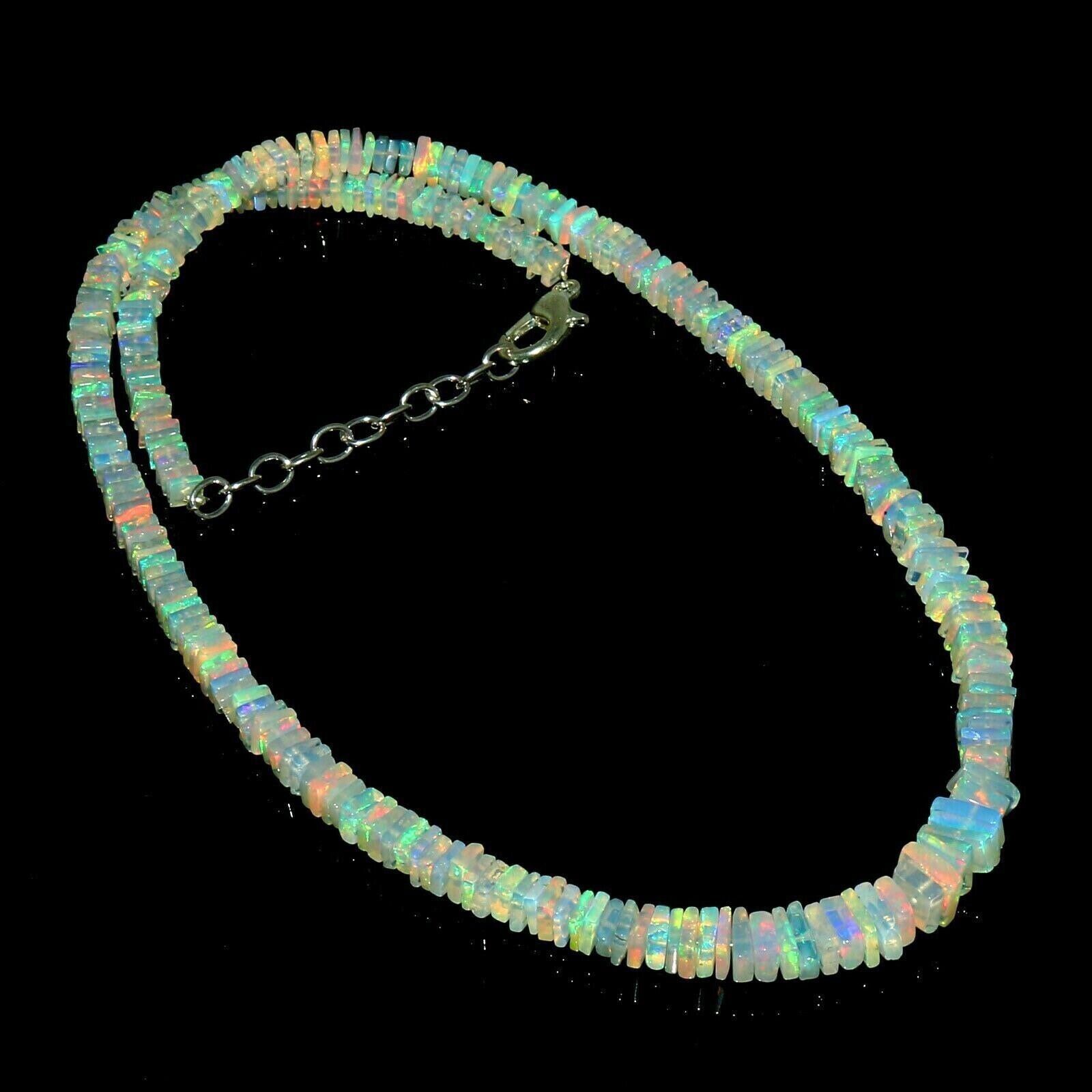 Ethiopian Opal Bead Necklace. Fire Opal Beads Necklace. Opal - Etsy