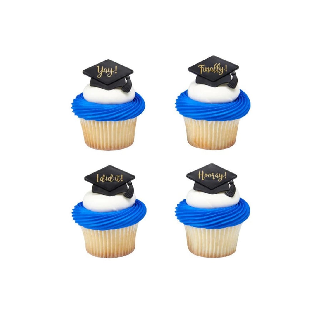 Graduation Cupcake Rings - Etsy