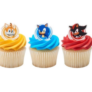 Sonic & Friends Cupcake Rings - Etsy