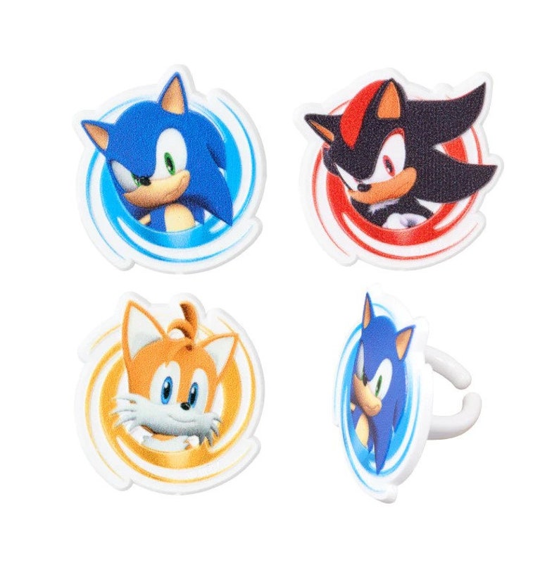 Sonic & Friends Cupcake Rings - Etsy