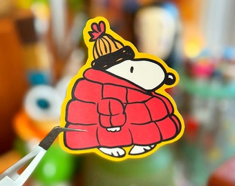 Peanuts Inspired Snoopy joe Cool Clear Vinyl Sticker - Etsy