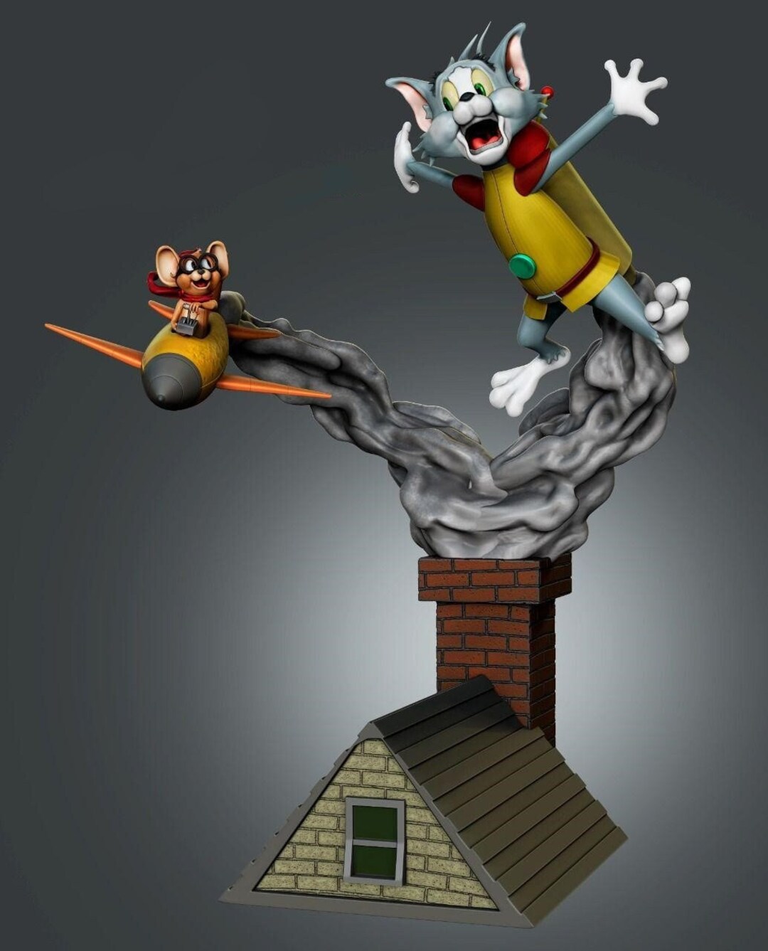 C169 Tom and Jerry Flying 3D STL Digital Shape File Format - Etsy Australia