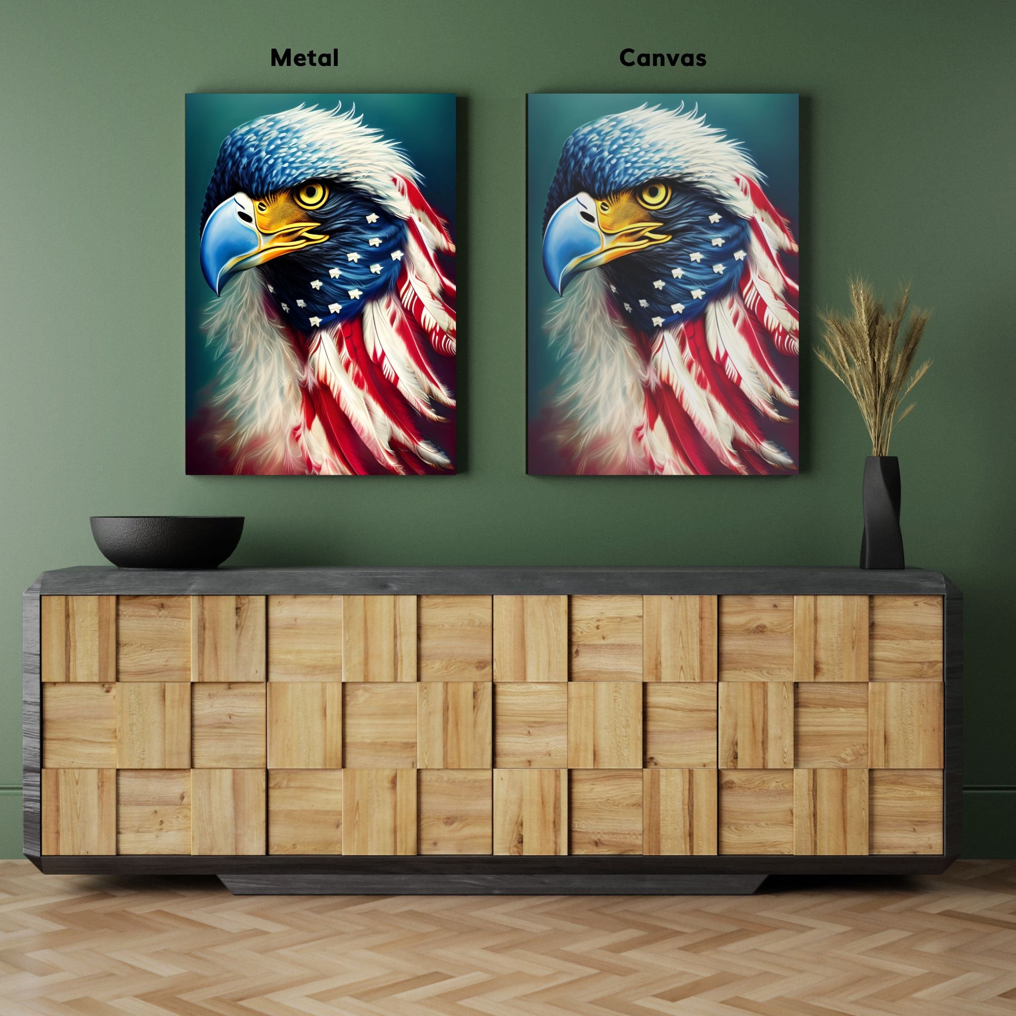 American Flag Eagle Canvas Print, Patriots Art, Libertarian - Etsy