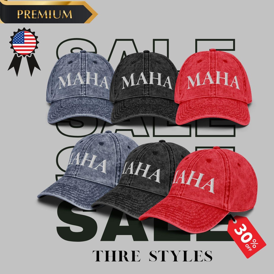 Embroidered MAHA Hat, Make America Healthy Again Vintage Cap ...