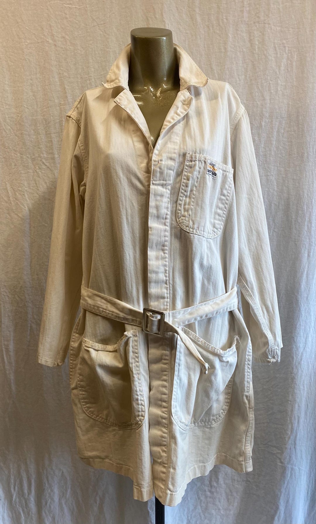 Vintage Workwear 1950’s “sears Shop Coats” Factory Uniform Coat. Sz M ...
