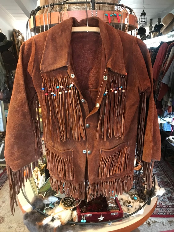 1960’s vintage handmade hippy fringe jacket, sz. S - Gem
