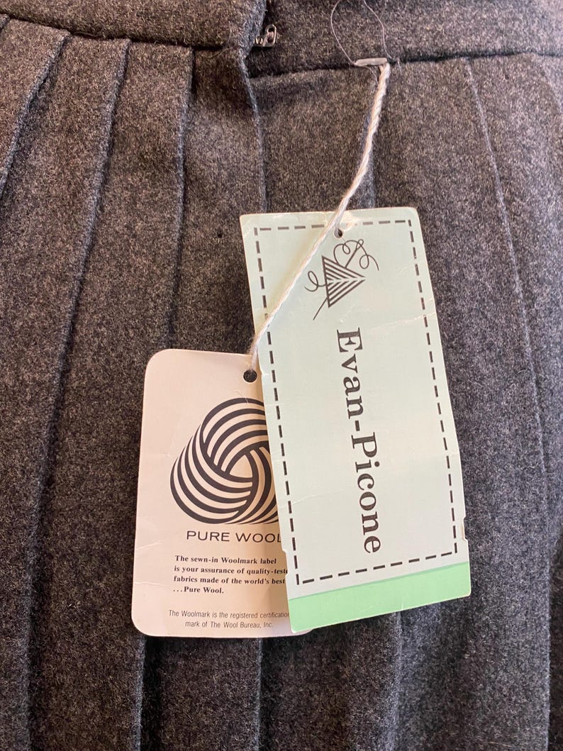 1980’s Vintage Evan Picone Pleated Wool Skirt. New “old Stock”. Sz. 10 ...
