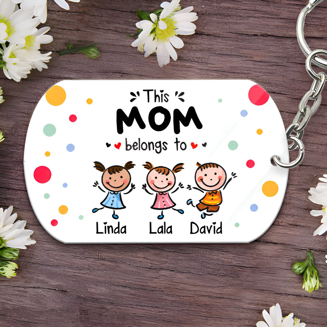 This Mommy Belongs to Personalized Mother's Day Mother Keychain - Etsy
