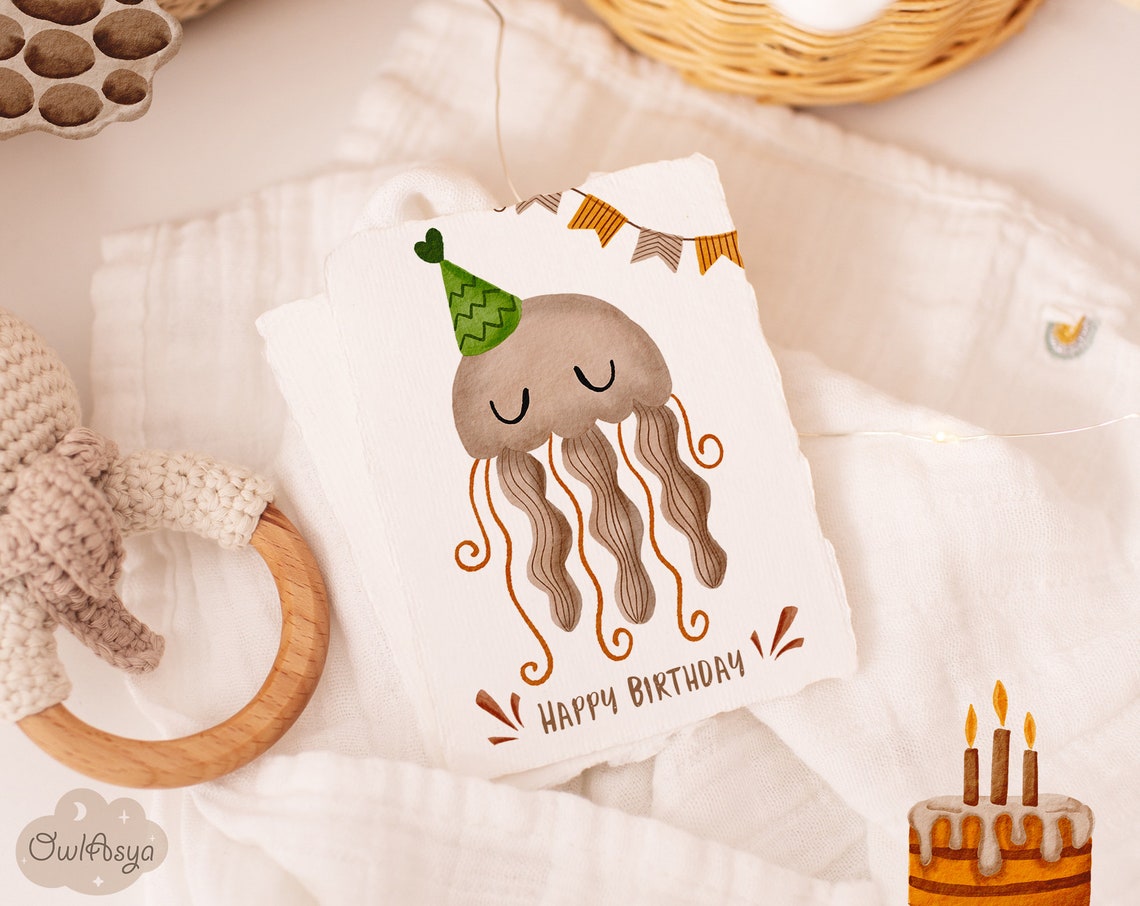 Undersea Watercolor Clipart, Sea Animal, Birthday Party, Sea Baby ...