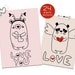 Valentine Animals SVG, Doodle Animals Clipart, Forest Animals PNG, Love ...
