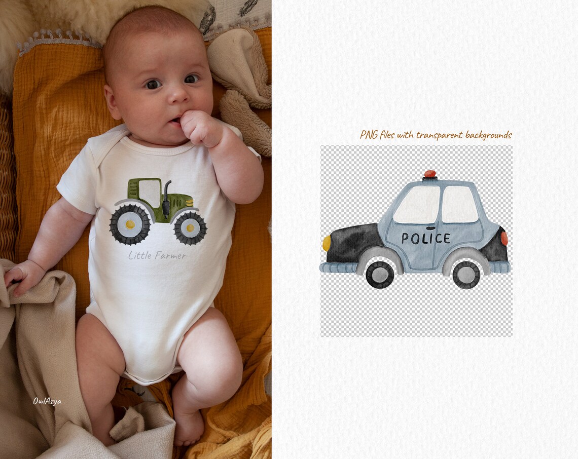 Watercolor Transport PNG, Vehicles Clipart, Watercolor Construction ...