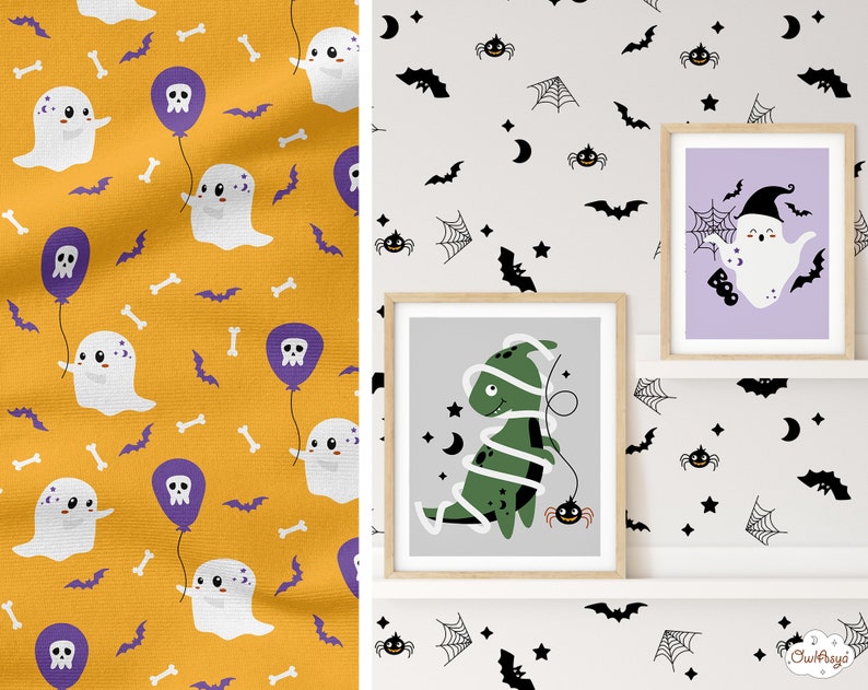 Dino Halloween Clipart, Cute Ghost SVG, Halloween Paper, Dinosaur PNG ...