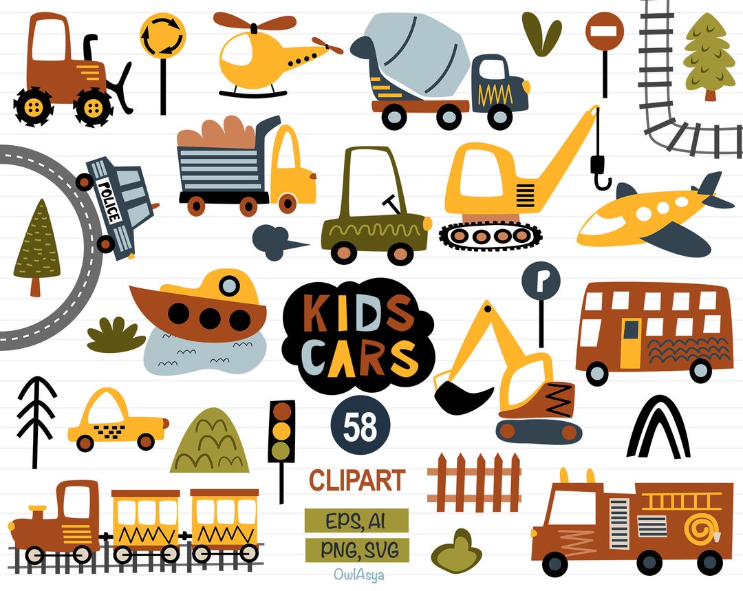 Car SVG Bundle, Transportation Clipart, Truck PNG, Baby Boys Cars, Auto ...