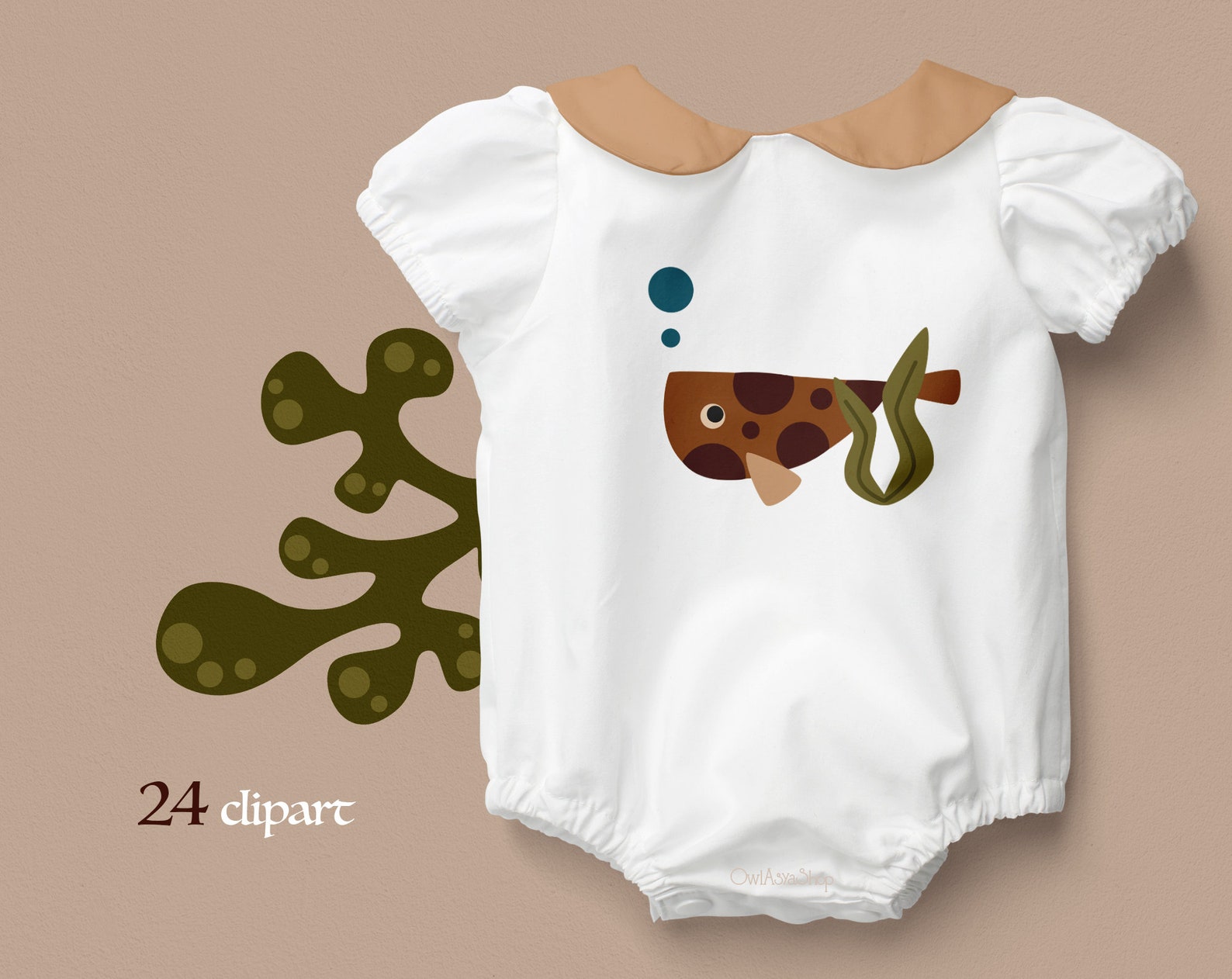 Fish Clipart, Sea Animals Svg, Boho Ocean Clipart, Colored Fish PNG ...