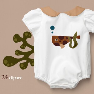 Fish Clipart, Sea Animals Svg, Boho Ocean Clipart, Colored Fish PNG ...