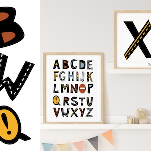 Alphabet Clipart, ABC Poster, Transportation Alphabet, Nursery Playroom ...