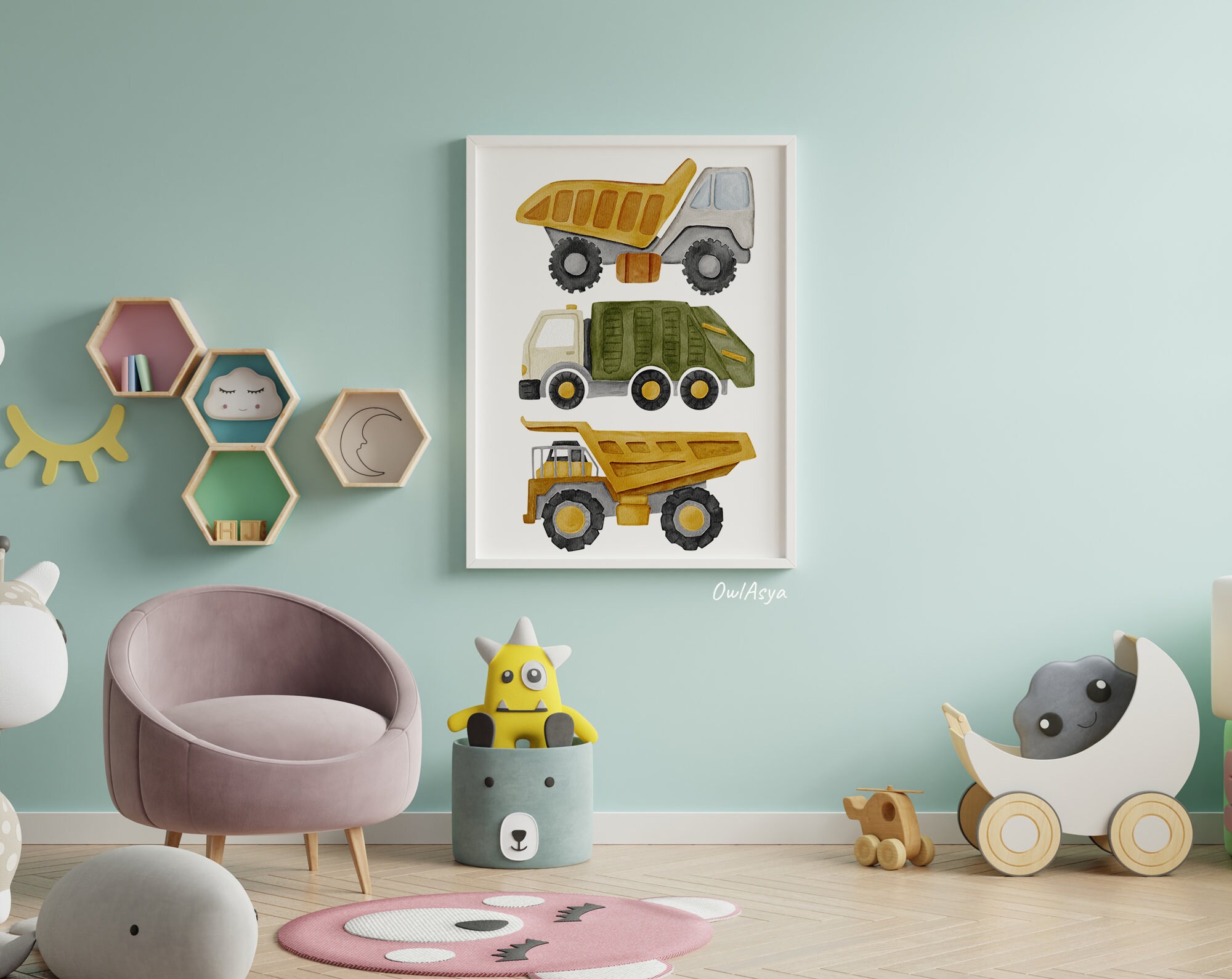 Watercolor Transport PNG, Vehicles Clipart, Watercolor Construction ...