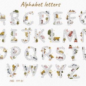 Transport Alphabet Letters, Vehicles ABC Print, Classroom Print, Kids ...
