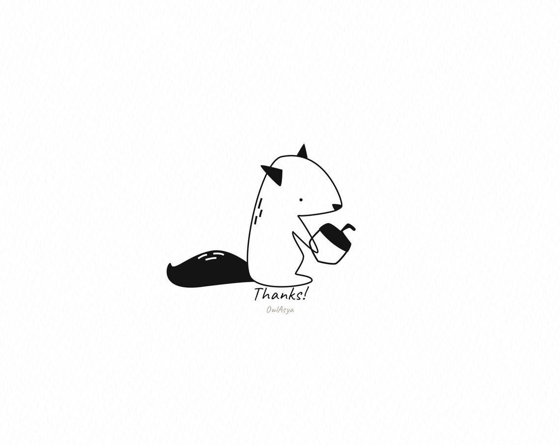 Outline Forest Animals Clipart, Woodland Animals, Black Line Animals ...