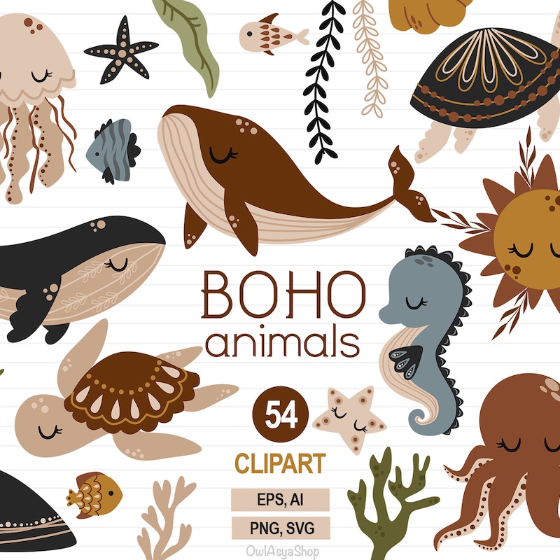 Ocean Animals Svg - Etsy